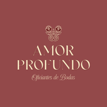 Placeit - Professional Wedding Officiant Logo Template