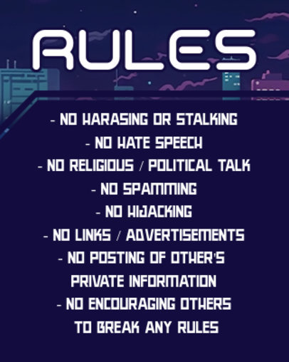 Placeit - Twitch Info Panel Maker for a Game Streaming Channel's Rules