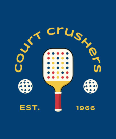 Placeit - T-Shirt Design Generator for a Pickleball Team with ...