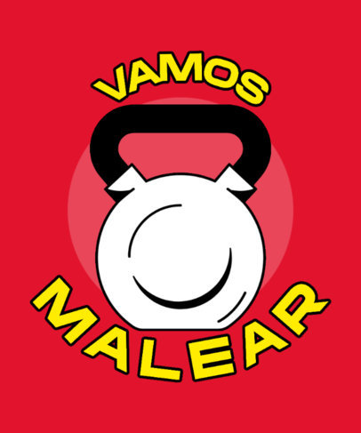 Placeit - T-Shirt Design Creator for Gym Rats Featuring a Quote and an ...