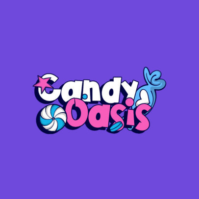 Placeit - Candy Shop Logo Maker Featuring a Sweet Illustration