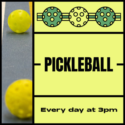 Placeit - Event-Themed Instagram Post Template for a Pickleball Practice