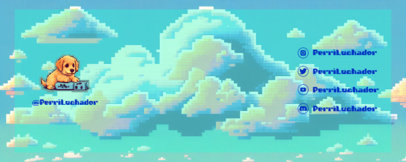 Placeit - Profile Banner Maker for Twitch Streamers Featuring a Dog Graphic