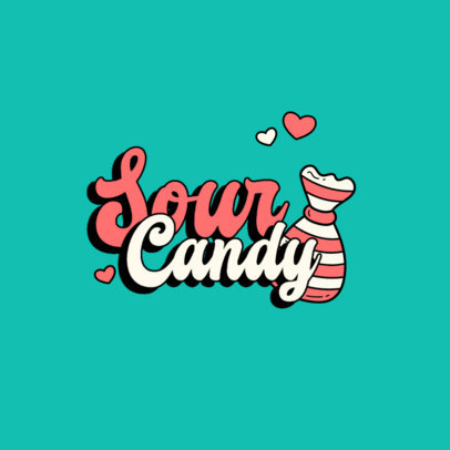 Placeit - Candy Shop Logo Maker Featuring a Sweet Illustration