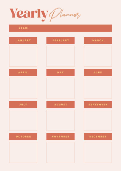 Placeit - Planner Design Generator Featuring a Minimalist Layout for ...