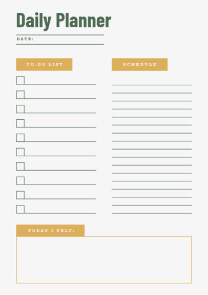 Placeit - Simple Planner Design Generator for a Weekly Itinerary