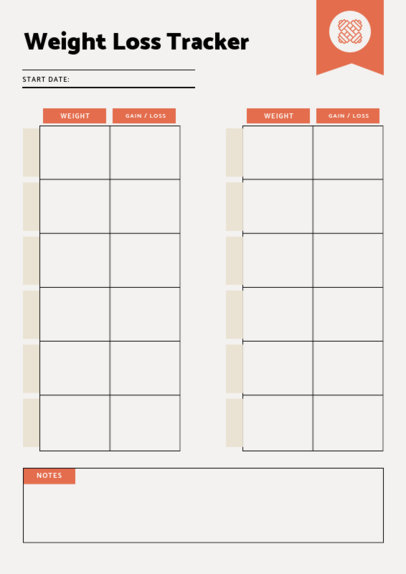 Placeit - Planner Design Template for a 7-Day Workout Schedule