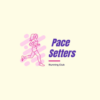 Placeit - Logo Template for a Marathon Club Featuring a Runner Icon