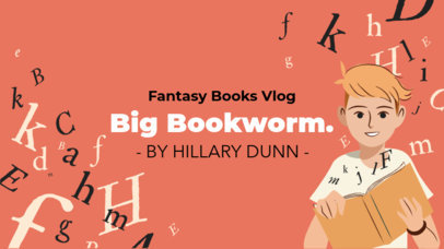 Placeit - YouTube Banner Template for a Booktube Vlog Featuring a ...