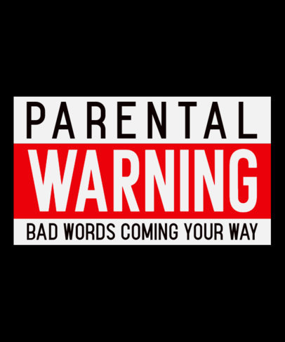 Placeit - Swimming T-Shirt Design Creator Featuring a Warning Label Layout