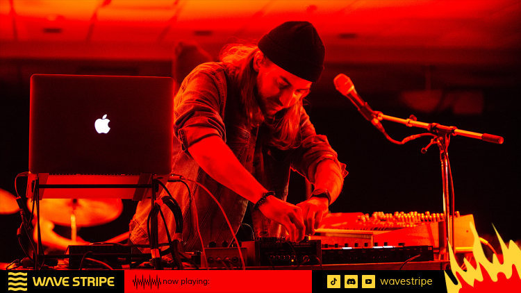 Placeit - Twitch Overlay Generator for DJ Streamers With a Flame Icon