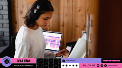 Placeit - Twitch Profile Banner Generator for Music Streamers Enthusiasts