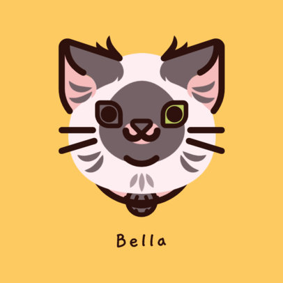 Placeit - Pet-Themed Avatar Creator With a Party Cat Graphic