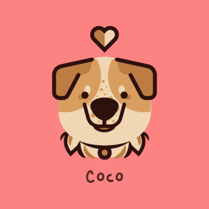 Placeit - Illustrated Avatar Generator Featuring a Dog Graphic With ...