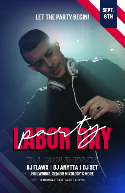 Placeit - Online Flyer Maker for a Labor Day-Themed Party Event