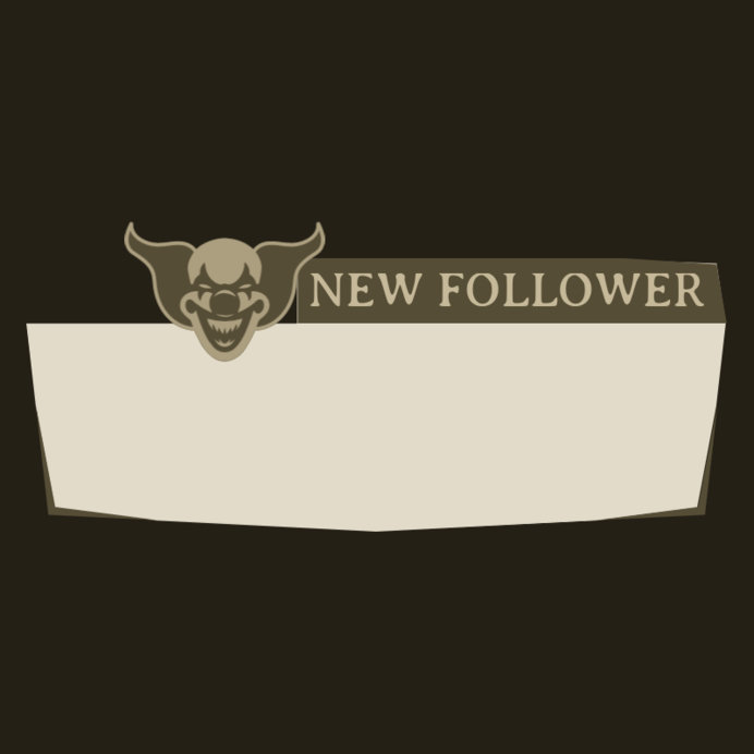 Placeit - New Follower Twitch Alert Box Generator With a Horror Aesthetic