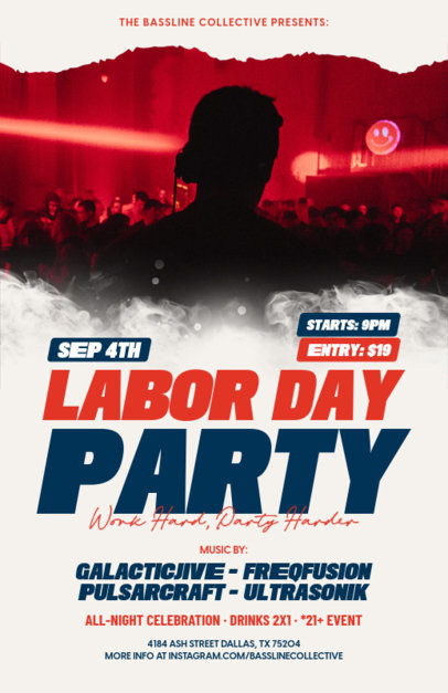 Placeit - Flyer Generator for a Labor Day-Themed Music Fest