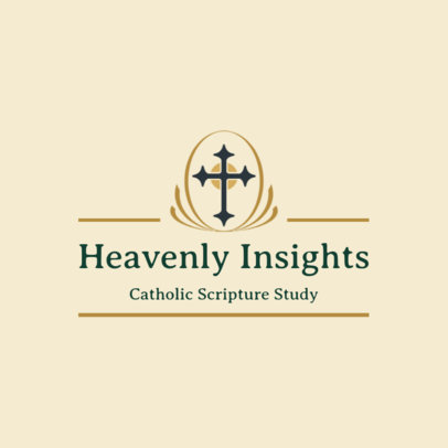 Placeit - Logo Generator with a Cross Emblem for a Christian Scripture ...