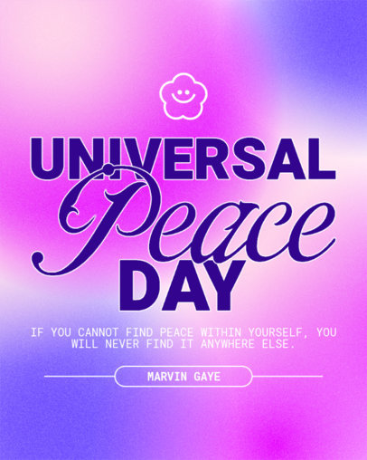 Placeit - Peace-Themed Instagram Post Maker Featuring an Inspiring Quote