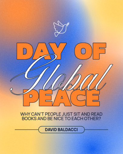 Placeit - Instagram Post Generator to Share a Quite About World Peace