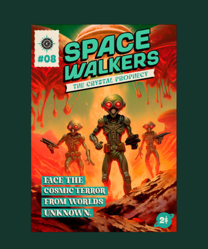 Placeit - Aliens-Themed T-Shirt Design Template Featuring a Vintage ...