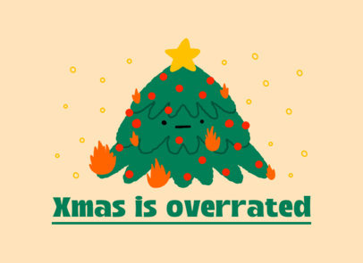 Placeit - Illustrated Greeting Card Generator With an Anti-Christmas ...