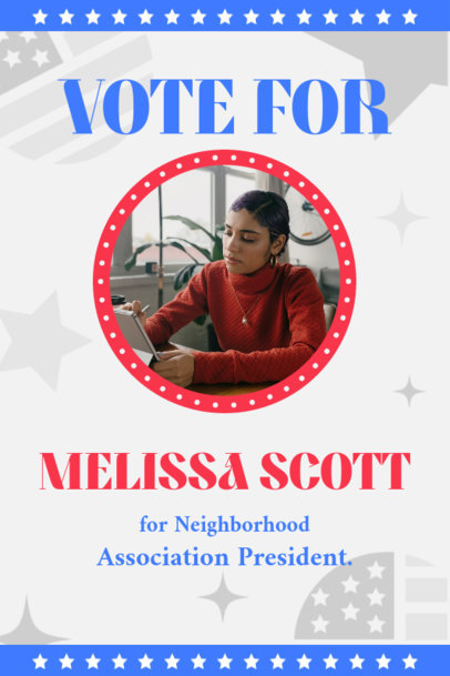 Placeit - Sticker Design Template to Vote for a Candidate's Campaign