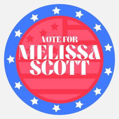 Placeit - Sticker Design Maker Featuring a Voting Campaign Candidate
