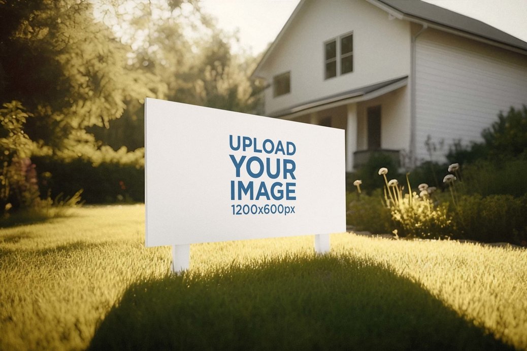Placeit - Mockup of a Yard Sign Generated by AI