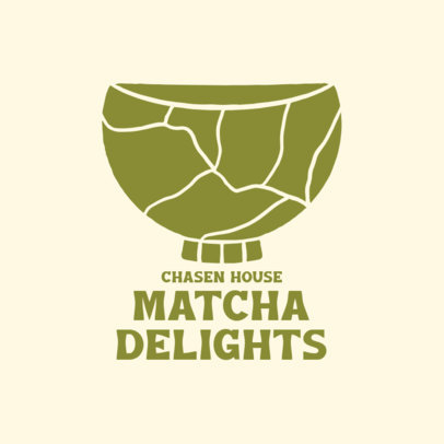 Placeit - Online Logo Maker for a Matcha Tea Shop Business