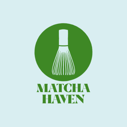 Placeit - Tea-Themed Logo Creator for a Matcha House Brand