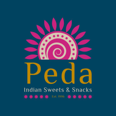 Placeit - Online Logo Maker for an Indian Sweets and Snacks Shop