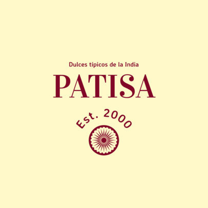 Placeit - Indian Sweets Store Logo Template with a Candle Icon