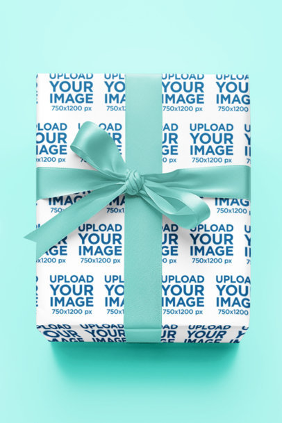 Placeit - Mockup of a Wrapping Paper Lying on a Customizable Backdrop