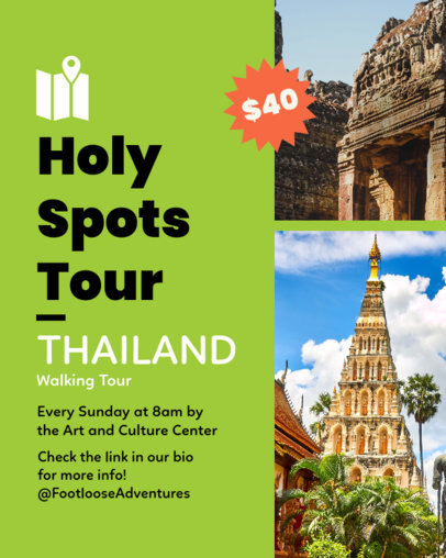 Placeit - Instagram Post Template With a Gastronomic Walking Tour Info