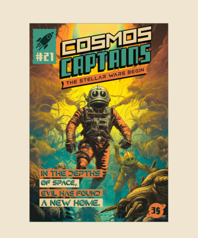 Placeit - T-Shirt Design Creator Featuring Illustrated Galactic Guardians Graphics