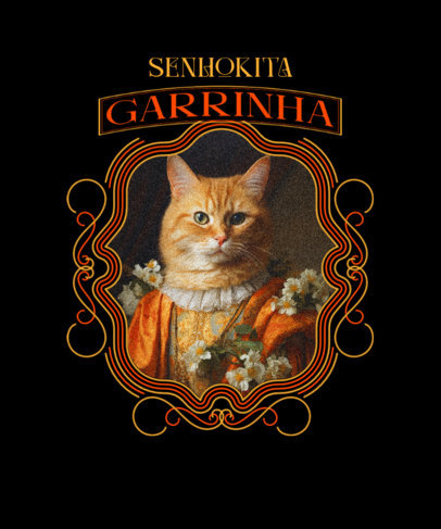 Placeit - T-Shirt Design Generator Featuring a Cat in a Renaissance ...