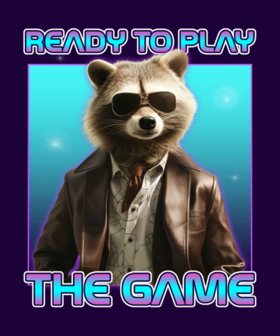 Placeit - Cool T-Shirt Design Generator Featuring an AI-Created Raccoon ...