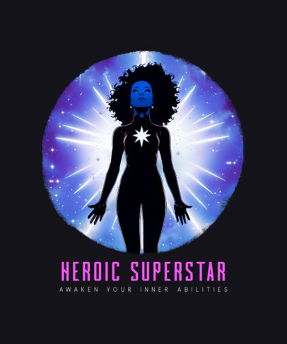 Placeit - Heroic T-Shirt Design Creator With Superheroines Inspired by ...