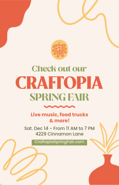 Placeit - Flyer Design Generator for an Arts and Crafts Spring Fair