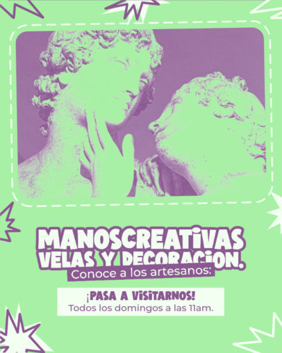 Placeit - Instagram Post Creator With an Ad for an Artistic Handmade ...