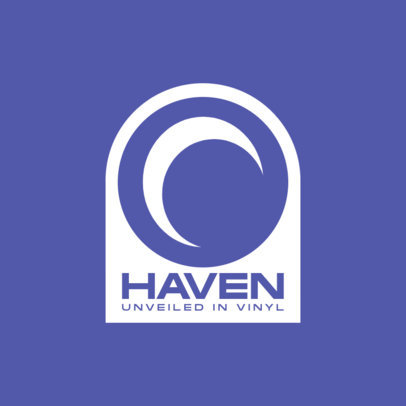 Placeit - Logo Template Featuring a Music Theme for a Vinyl Shop