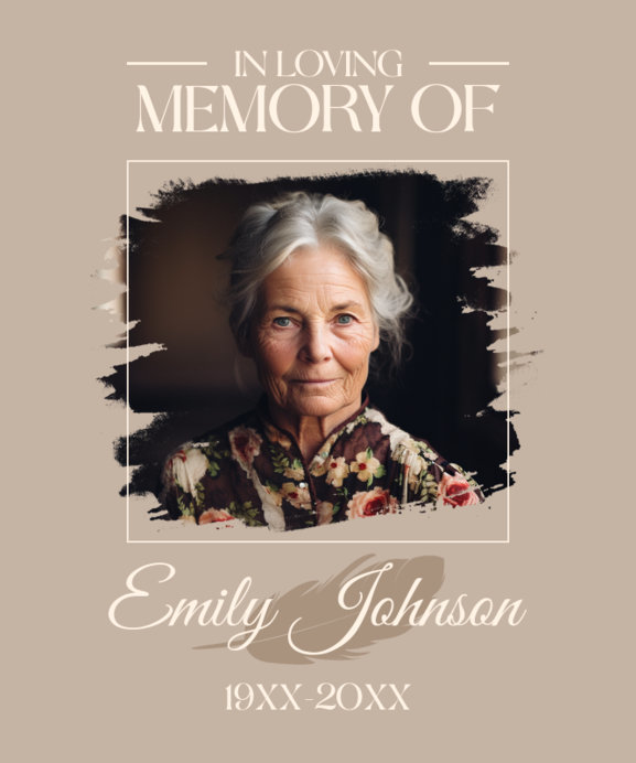 Placeit - T-Shirt Design Maker Featuring a Memorial Theme for a Funeral