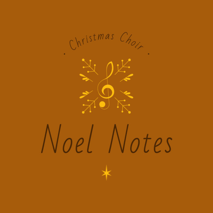 Placeit - Christmas Choir Logo Maker Featuring a Musical Note Illustration