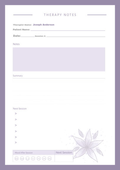 Placeit - Planner Design Template With Butterfly Graphics for a Therapy ...