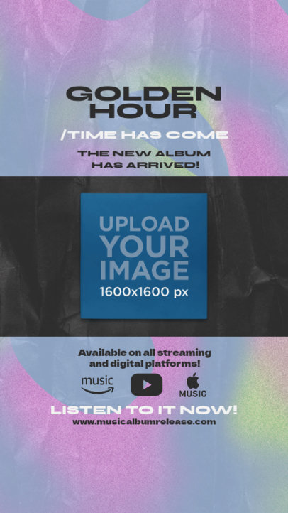 Placeit - Mockup of a Vinyl Record Featuring an Album Release-Themed Promo