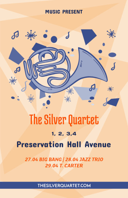 Placeit - Online Flyer Maker for a Brass Band