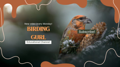 Placeit - YouTube Banner Design Template for a Birding Vlogger's Channel