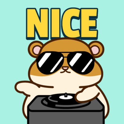 Placeit - Twitch Emote Template Featuring a Jamming DJ Puppy with a ...