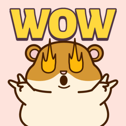 Placeit - Twitch Emote Creator Featuring a Kawaii Hamster Jamming on a ...
